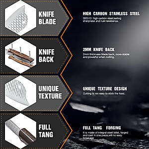 TJ POP Small Vegetable Cleaver Knife, Lightweight Chopping Knife for Women, Cute dolphin shape Full-tang Meat Cleaver with 30Cr13 Steel Blade Thickness 2 mm, Fish shape series HP01001