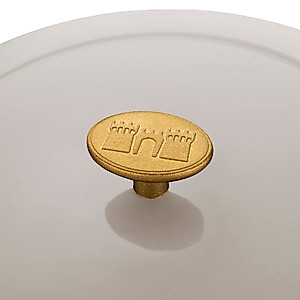 BALLARINI Bellamonte Cast Iron 7.6-qt Round Dutch Oven - Crema White