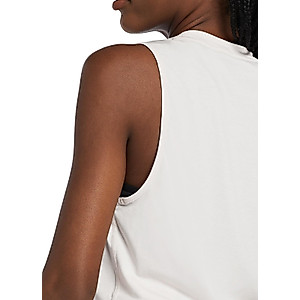 BALEAF Workout Tops for Women Crop Tank Top Quick Dry Athletic Gym Exercise Sleeveless Shirts Muscle Yoga Loose Fit White S