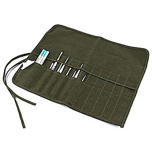 Paint Brush Holder, 22 Slots Art Paint Brush Storage Organizer Artist Paint Brush Roll Pouch For Student Artist Draw Pen Watercolor Oil Brushes Organizer, Army Green