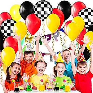 127 Pieces Car Race Balloons Party Supplies Race Car Theme Birthday Party Garland Arch Party Decorations (Race Car Style)