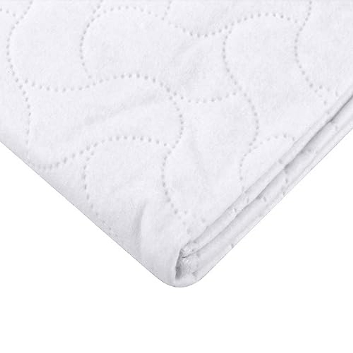 American Baby Company Waterproof Reusable Embossed Quilt-Like Flat Crib Protective Mattress Pad Cover for babies, adults and pets, White