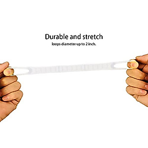 BLUECELL 100 Pcs Clear Non-Slip Rubber Clothes Hanger Grips Clothing Hanger Strips