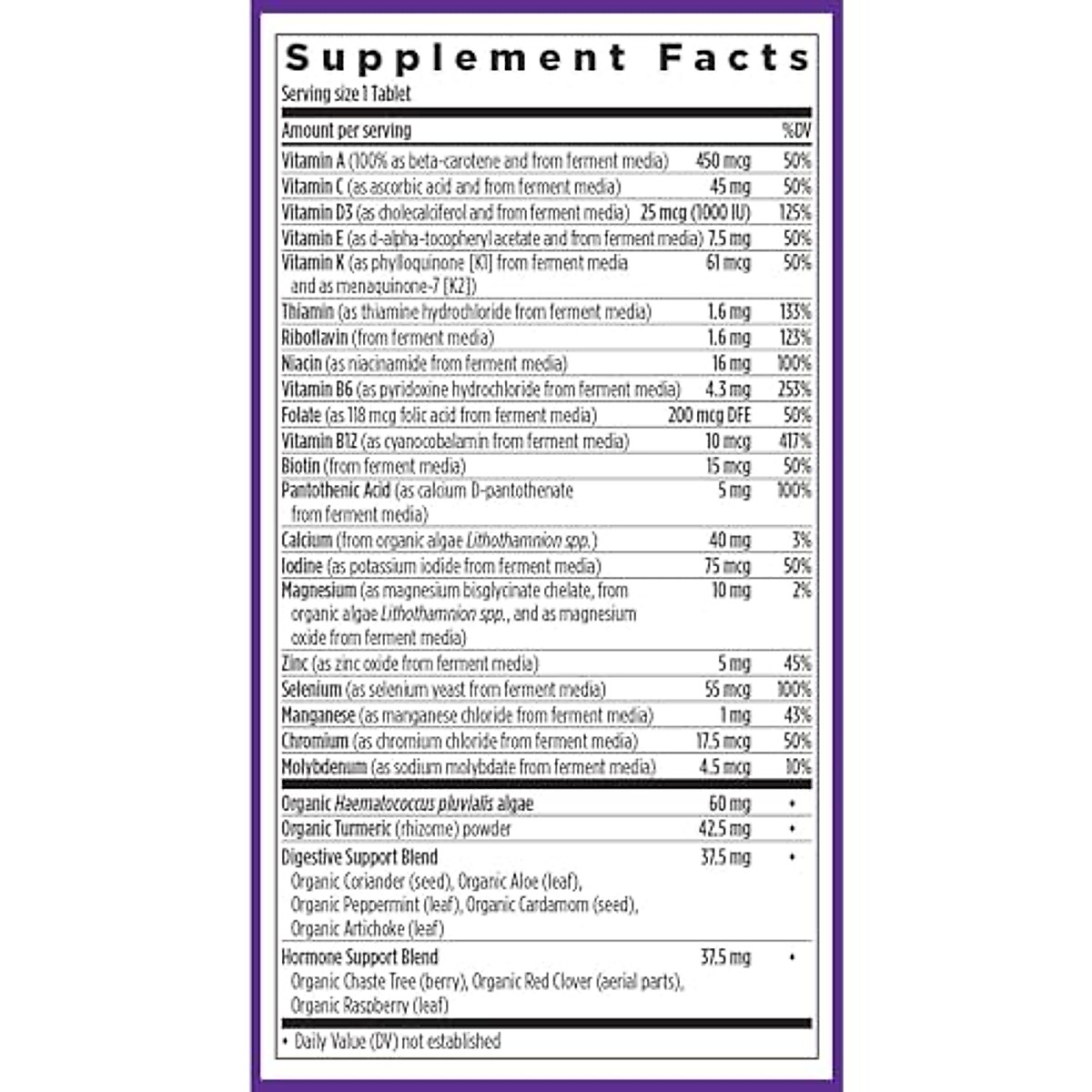 New Chapter Women's Multivitamin 50 plus for Cellular Energy, Heart & Immune Support with 20+ Nutrients + Astaxanthin - Every Woman's One Daily 55+, Gentle on The Stomach, 48 Count