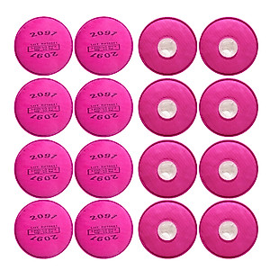 16PCS(8Pack) 2091 Respirator Filters, 2091 Replacement Filters Cotton Installed on 6200, 6800, 6502, 7502 Respirator Body Use for Epoxy Resin, Organic Vapor, Asbestos, Dust, Paint