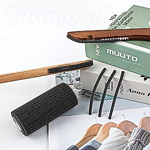 Framendino, 400 Pack Black Hanger Grips Self Sticking Foam Adhesive Strips for Clothes Hangers