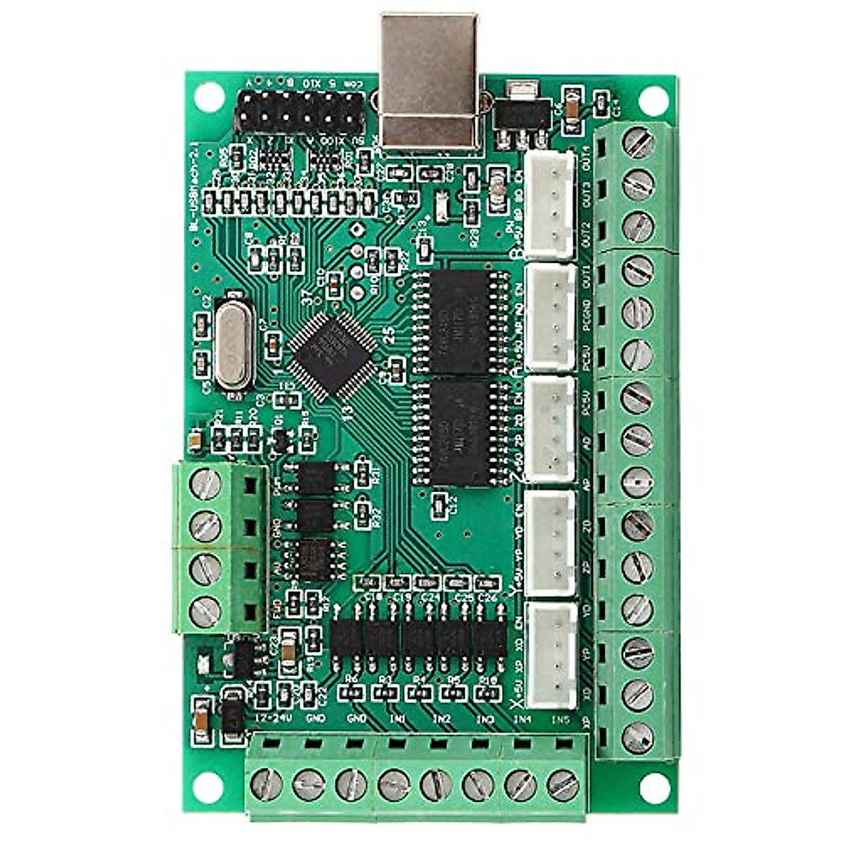Davitu Motor Driver - Driver Board CNC USB 100Khz Branch 5 Axis Port Driver Motion Control Card 12-24V Controller Board