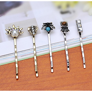10 Pcs Vintage Alloy Mixed Hair Bobby Pins for girls Hair Clips Barrettes for women NO REPEAT RANDOM PACKING