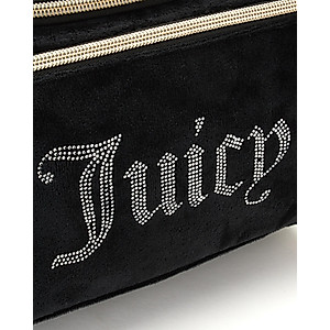 Juicy Couture Women's Cosmetics Bag - Hanging Travel Makeup and Toiletries Small Duffel Bag, Black