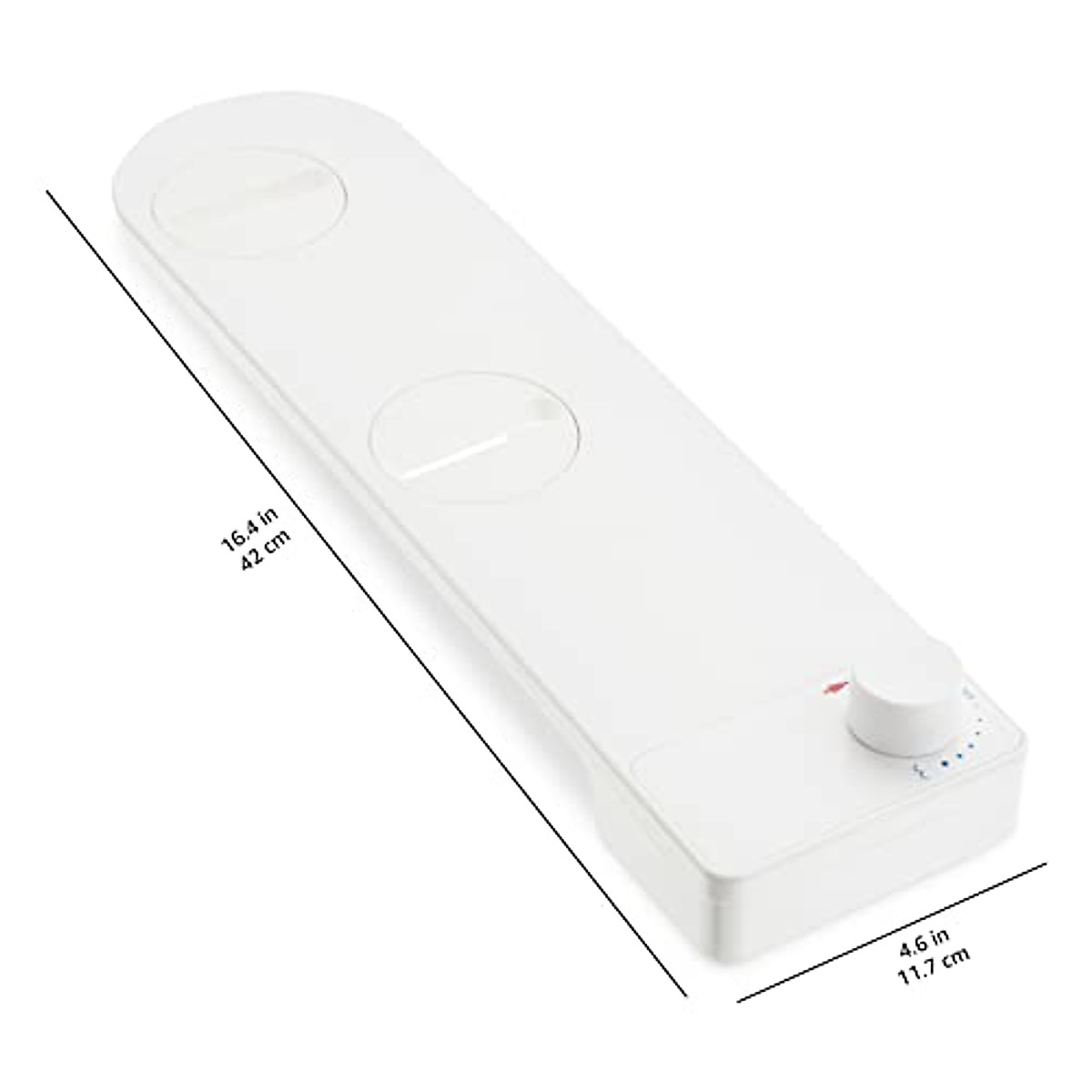 Amazon Basics Nonelectrical Bidet Attachment for Toilet with Water Adjustment, Slim, 16.42" x 4.61" x 3.5"