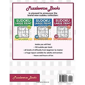 Sudoku Large Print With Solutions: 150 Hard to Diabolic Puzzles for Adults & Seniors for Gradually Improving Sudoku Skills, One Per Page (Sudoku Sensei Series)