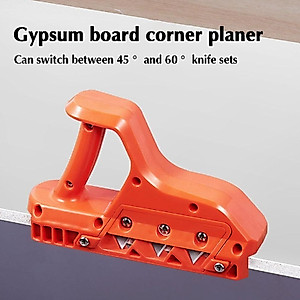 Fockety Drywall Chamfer, 45° 60° Cutting Plasterboard Fast Cutter Hand Planer for Woodworking, Plasterboard Planing Tool with 10 Blades, for Trim Gypsum Board, Cork Board, Plastic