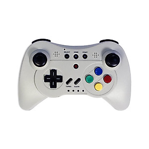 Old Skool Wireless Pro Controller Game Pad for Nintendo Wii U - Grey