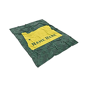 State Pride Series Oregon - Personalized Custom Fleece Throw Blankets with Your Family Name - Eugene Edition