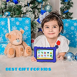 Kids Tablet 7 Inch with Case Included, Tablet for Kids 2-5, 32 GB Storage, Pre-Installed Learning Apps, Parent Control, Blue