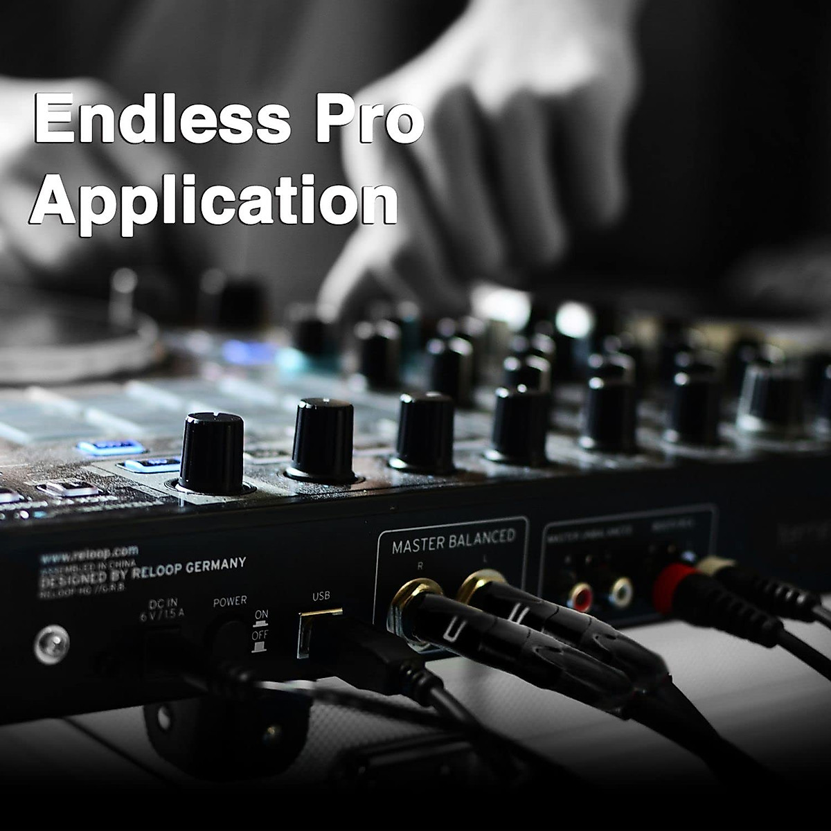 COLUBER CABLE 1/4 TRS Male to 1/4" TRS Male - 10 Feet - Purple - 1/4 (6.35mm) Stereo Balanced Male to Male Connector for Powered Speakers, Audio Interface or Mixer for Live Performance & Recording