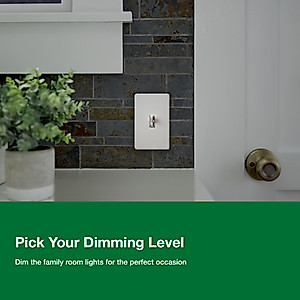 Lutron Ariadni/Toggler LED+ Dimmer | 150-Watt, Single-Pole/3-Way | AYCL-153P-WH | White