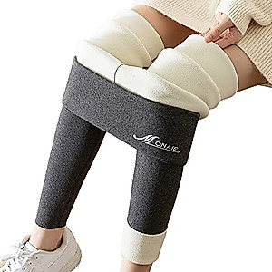 Women's Winter Warm Fleece Joggers Pants Soft and Comfortable Pants Regular Fit Jogger Jeans(A-Pink,Large)