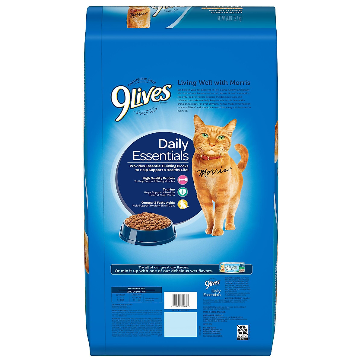 Nutrish 9Lives Daily Essentials Dry Cat Food, 28 Pound Bag