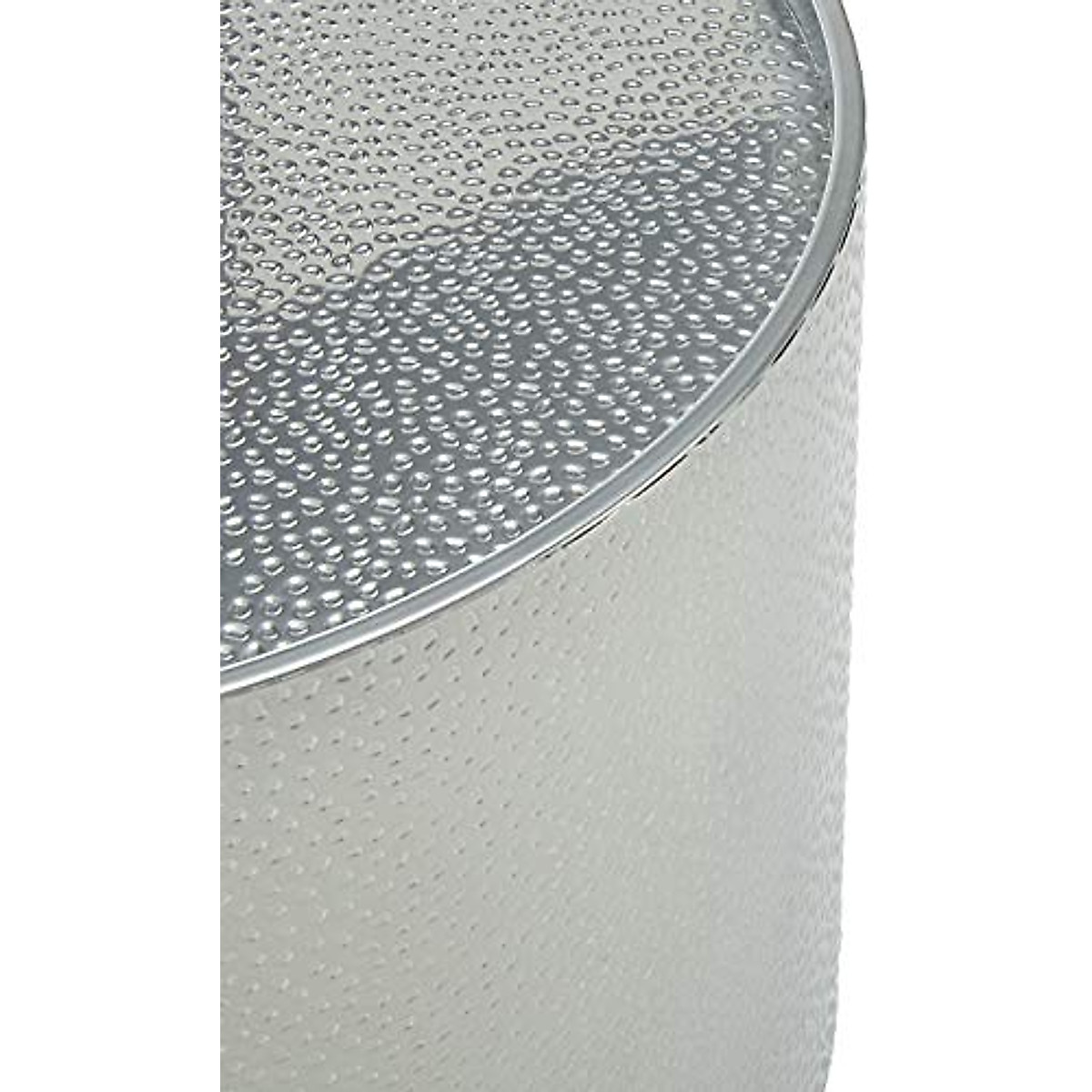 Christopher Knight Home Rache Modern Round Coffee Table with Hammered Iron, Silver, 26. 00” L x 26. 00” W x 17. 25” H