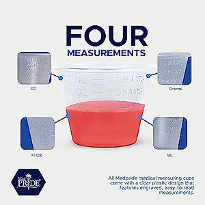 MED PRIDE Graduated, Medicine Cups - Set of 500