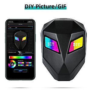 Tesinll LED Motorcycle Backpack, Led Backpack with Programmable & Full Color Screen, Waterproof Helmet Backpack for Men, Riding backpack, Laptop Backpack 16 Inch (Black)