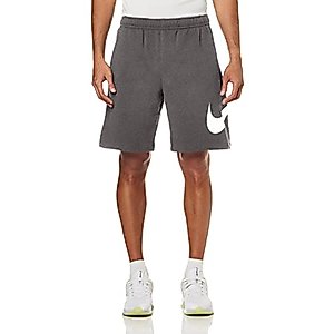 Nike Men's Sportswear Club Short Basketball Graphic, Charcoal Heathr/White/White, Medium