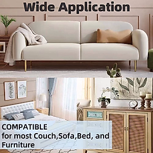 Benlynnx 32.8 Ft Under Couch Blocker for Toy/Pet (Large Width 4.3 Inch), Adjustable Under Sofa Blocker to Avoid Things Sliding Under Furniture (Include 2.4 Ft Adhesive Mounting Strap)