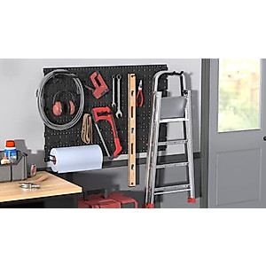 ClosetMaid ProGarage Slatwall Hang Track Kit, 33 in. W with Peg Board Hooks, Hangers, Paper Towel Holder, Garage Organizer System, Black