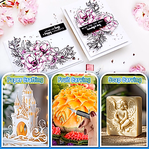 DIYSELF Exacto Knife, 12 Pcs Exacto Knife Set with Case, Craft Knife, Hobby Knife, Exacto Knives for Crafting, Scrapbooking, Rubber Stamps, Handmade Work, Precision Knife with #11 Blades