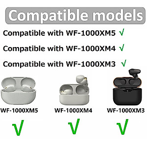 Replacement Ear Tips Compatible with Sony wf 1000xm5 / 1000xm4 / c700n Earbuds, Silicone Ear Buds Ear Cap Ear Plug Eartips Replacement for Sony Earbuds,S/M/L 3 Size 6 Pairs,Black 713