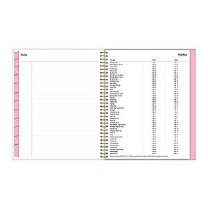 Blue Sky 2024 Weekly and Monthly Planner, January - December, 8.5" x 11", Frosted Cover, Wirebound, Mimi Pink (137264-24)