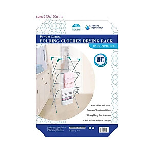 J&V TEXTILES Laundry Drying Rack for Clothes, Wood Clothing Dryer, Extreme Stability, Heavy Duty Built, Foldable, Collapsible Space Saving | Indoor-Outdoor Use - Pre-Assembled