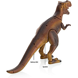 Advanced Play Dinosaur Trex Toy Realistic Walking Tyrannosaurus Rex Multifunction RC Trex Toy Figure with Roaring Spraying Function Good Dinosaur Toys for Boys Girls Ages 3 Plus