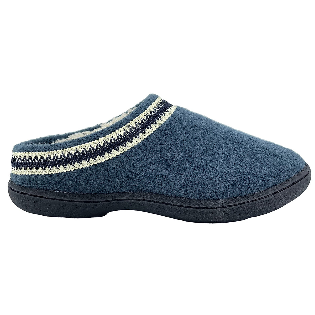 Clarks Womens Wool Felt Clog Slippers Warm Cozy Indoor Outdoor Faux Plush Soft Fur Lined Slipper for Women (Turquoise, 7 M US)