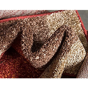 Unique Loom Autumn Collection Area Rug - Plantation (Rectangular 10' 0" x 13' 0", Multi/ Beige)