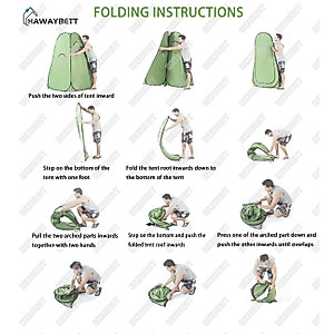 HAWAYBETT Portable Lightweight Pop-Up Outdoor Changing Tent，Waterproof Portable Set Up Dressing Room, Mobile Toilet, Fishing Shade, Private Shower，Fitting Room with Carry Bag