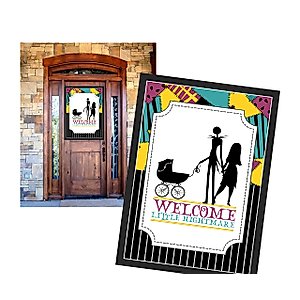 Silly Goose Gifts Welcome Little Nightmare - Before Christmas Themed Baby Shower Poster Sign Decor Decoration Supply 19x13in Door Yard Wall