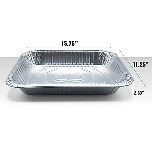 Kingsford Heavy Duty Large Aluminum Pans - Disposable Aluminum Pans for Cooking, Baking, Grilling, Frying & Roasting - Ideal Disposable Chafing Dish, Broiler, & Outdoor Tray 4 Count, (Pack of 1)