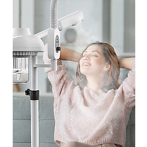 TASALON Professional Facial Steamer, 2 in 1 Facial Steamer with 5X Magnifying Foldable Arm, Ozone Face Steamer for Facial, Mist Face Steamer Salon Spa Beauty Skin Care Equipment, Steamer for Face Spa