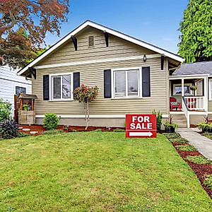 3 Pack 12 x 16 Inch for Sale Signs with Stake Real Estate Sale Sign Posts Corrugated Plastic Red White Double Sided with Directional Arrow for Real Estate Agents Supplies