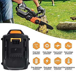 CHAUNVEN 3.0Ah Replacement for Worx 20V Battery and Charger Kit Compatible with Worx 20 Volt Cordless Power Tools