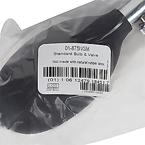 McKesson Standard Blood Pressure Inflation Bulb and Valve, Black - for use with Most Aneroid Sphygmomanometers, 1 Count