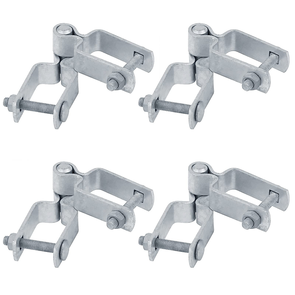 GBGS 4 Sets 1-1/2" x 1-1/2" x 5/8" Square Chain Link Fence Gate Frame Post Hinge Male and Female,Max Load 220lb