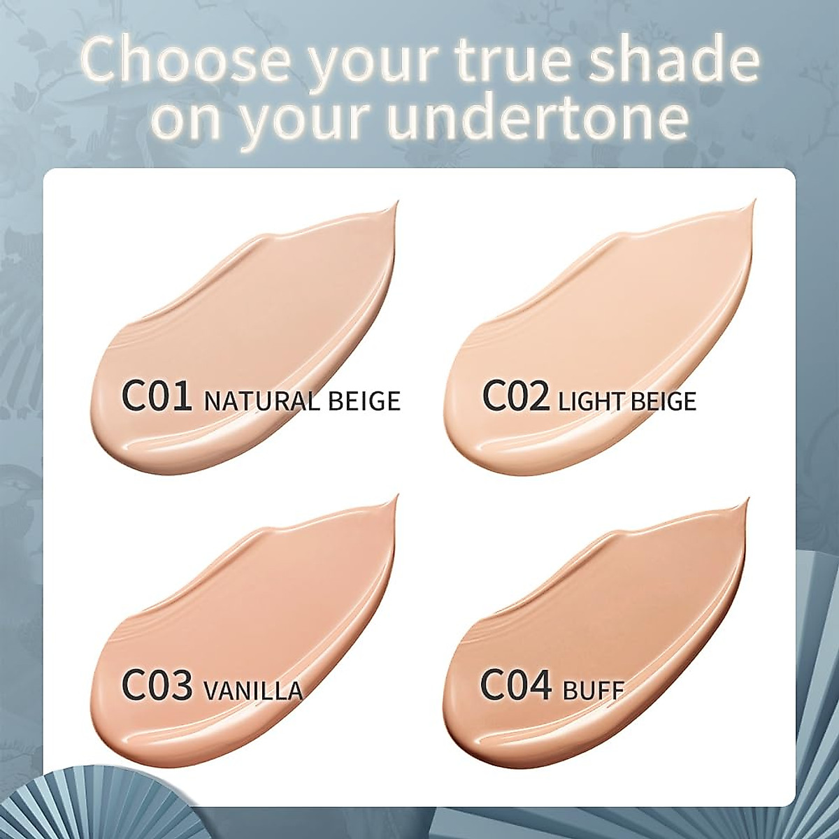 Catkin Phoenix Cushion Foundation Buildable Coverage Anti-Aging Serum Makeup, Sheer Satin Finish, Refill Included, Light Beige 0.46 Oz x 2, C02 Light Beige