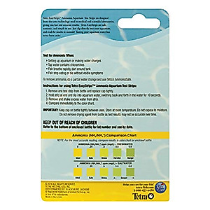 Tetra EasyStrips 25 Count, Ammonia Test Strips For aquariums, Water Testing, 25-Strip, Model:19540