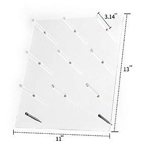 YestBuy Acrylic Donut Wall Display Stand, 2 pcs Clear Donut Stands, Clear Bagels Holds Up to 9 Donuts for Christmas, Wedding Birthday Treat Parties, Class Reunion, Children's Birthday Party