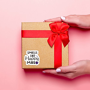 Littlefa Smells Like Happy Mail Stickers,Cute Mail Stickers,Small Business Stickers,Envelopes Seal Stickers,Funny Happy Mail Packaging Stickers 500 PCS