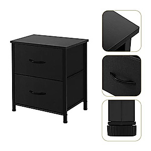 AZL1 Life Concept Storage Dresser Furniture Organizer Unit with 2 Drawers for Bedroom, Hallway, Entryway and Closets, Black