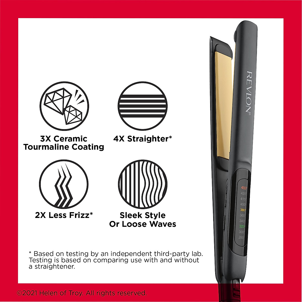Revlon Smooth Brilliance Ceramic Hair Flat Iron | Smooth Glide and Ultra-Sleek Sylas, (1 in)